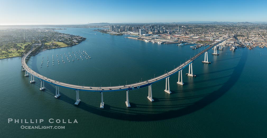 Aerial Panorama of the San Diego Coronado Bay Bridge – Natural History ...