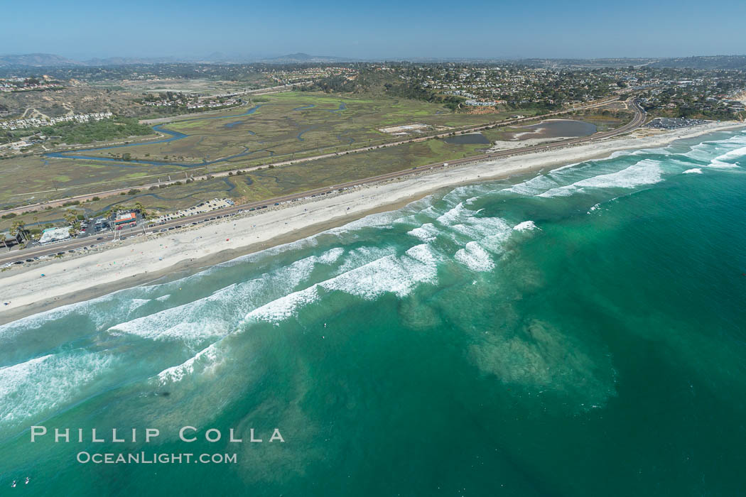 Aerial Photo of Rip Currents off San Elijo State Beach, Encinitas ...