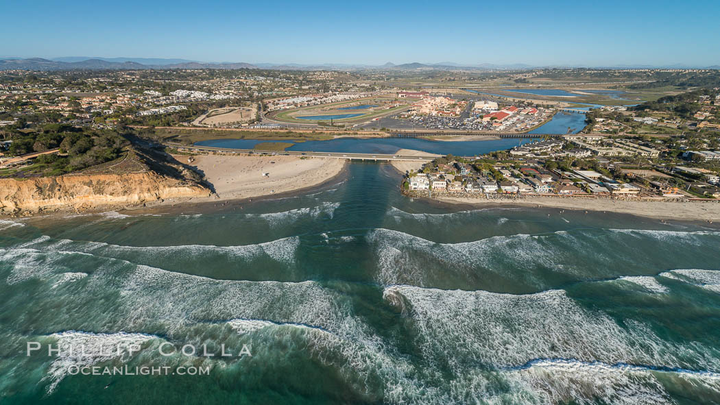 Aerial Photo of San Dieguito River and Dog Beach, #30728