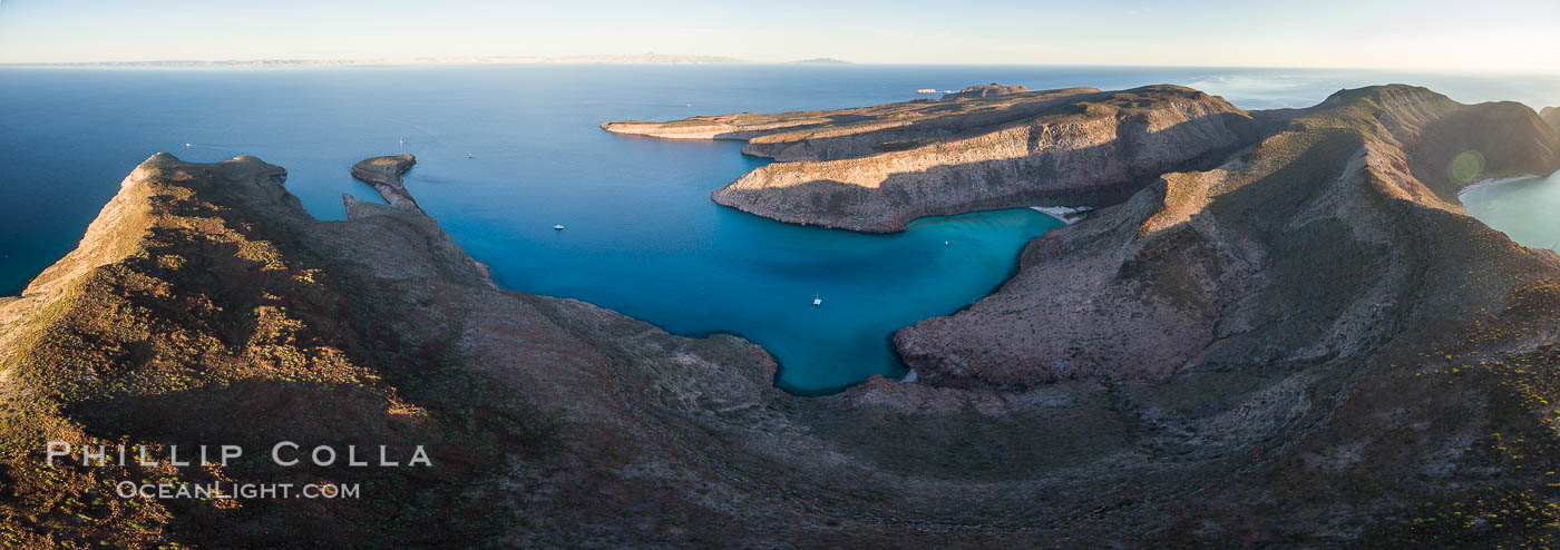 Ensenada Grande, Isla Partida, Sea of Cortez, Aerial Photo, Baja ...