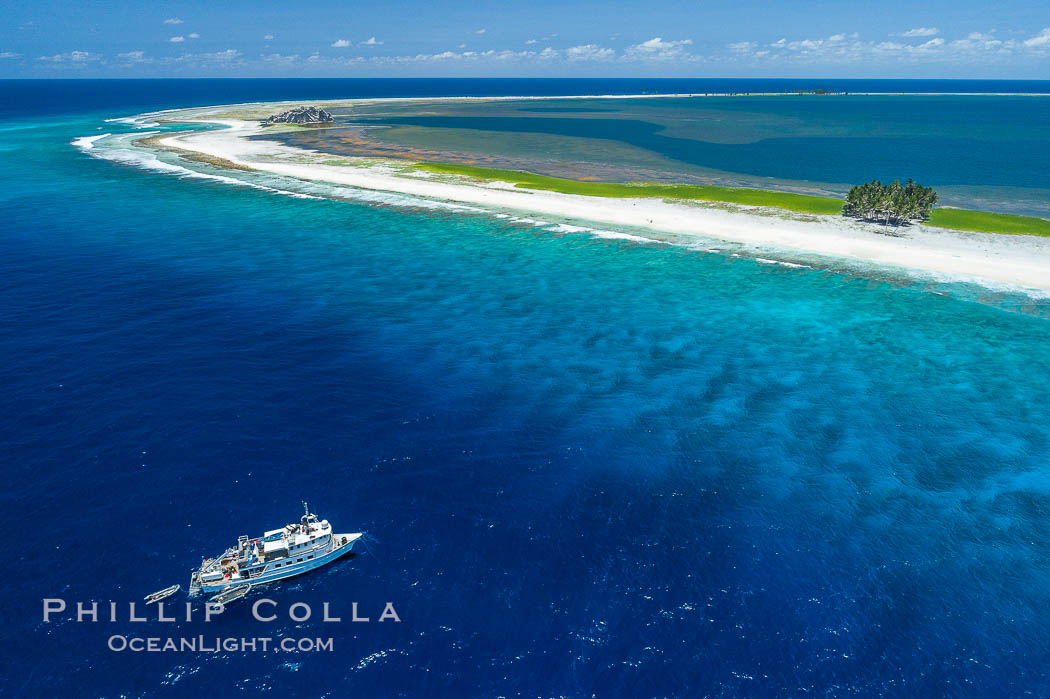 M/V Nautilus Undersea at Clipperton Island, Aerial Photo, France