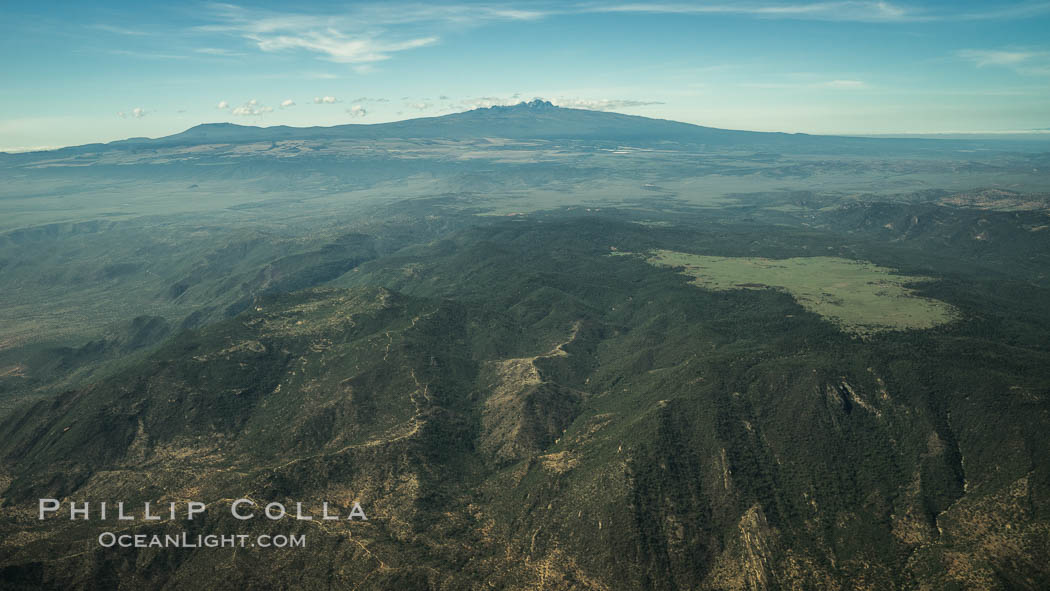Mount Kenya, aerial view from near Meru National Park, #29767
