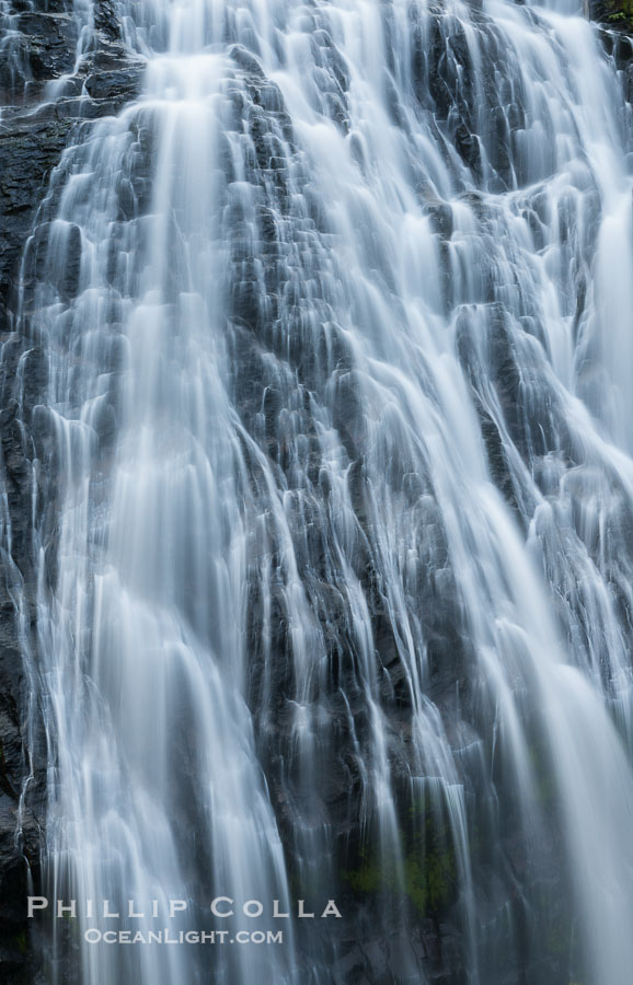 Narada Falls cascades down a cliff, Mount Rainier National Park, Washington