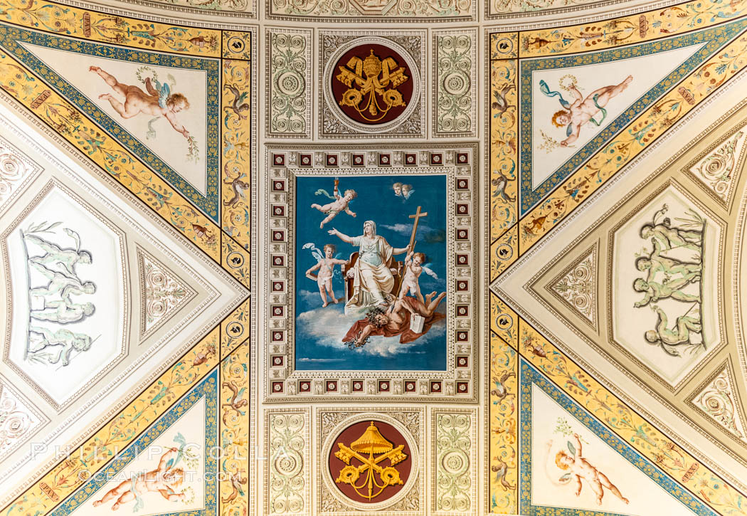 Ornate Ceiling Details, Vatican Museums, Vatican City, Rome, Italy