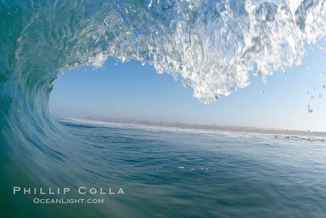 Breaking wave, early morning surf, Ponto, Carlsbad, California