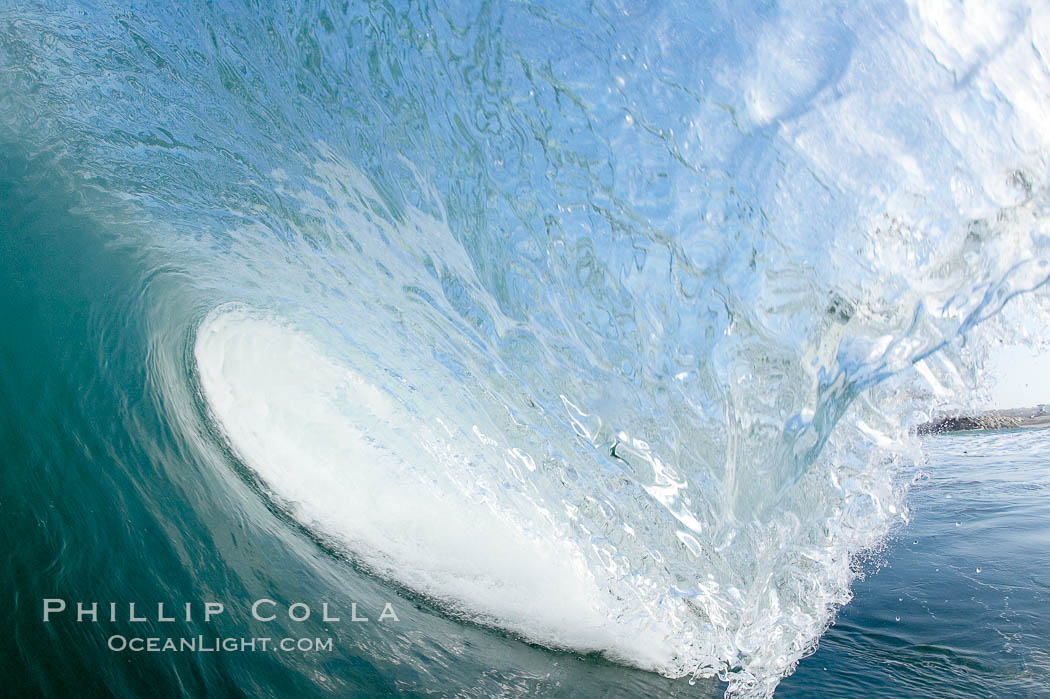 Morning surf, breaking wave, Ponto, Carlsbad, California, #19518