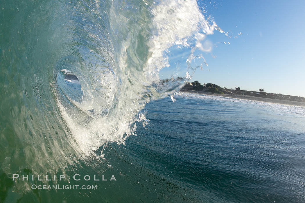 Morning surf, breaking wave, Ponto, Carlsbad, California, #19516