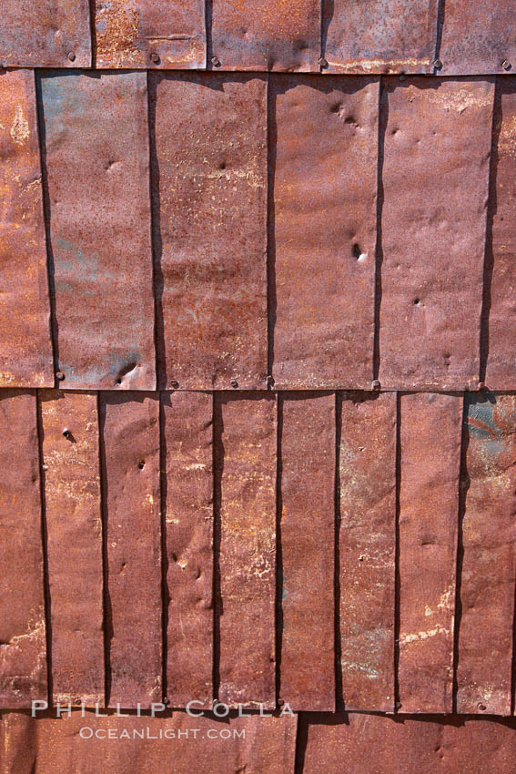 Rusted old metal siding, Bodie State Historical Park, California