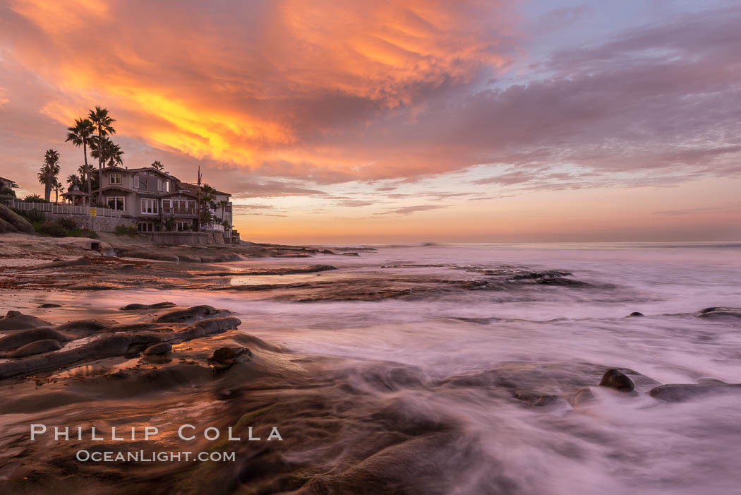 Spectacular sunrise over the La Jolla Coastline, California, #28873