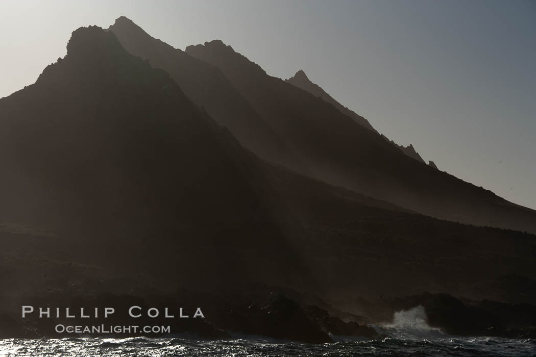 Steep topography of Steeple Jason Island, Falkland Islands, United Kingdom