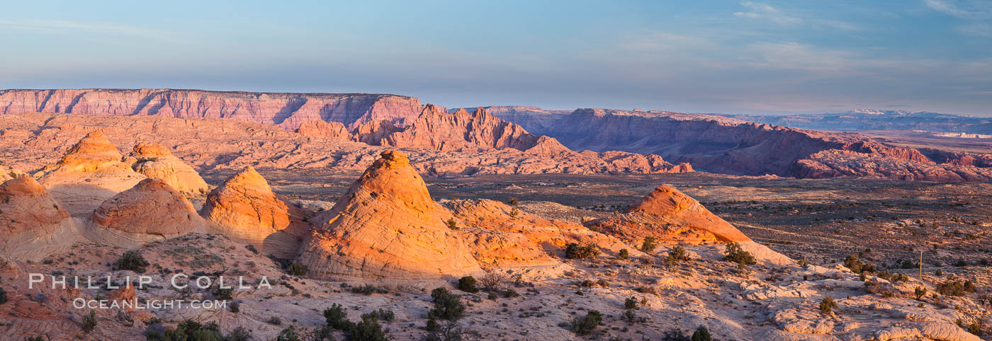 Teepee Rocks and Vermillion Cliffs at sunrise, Page, Arizona, #26613